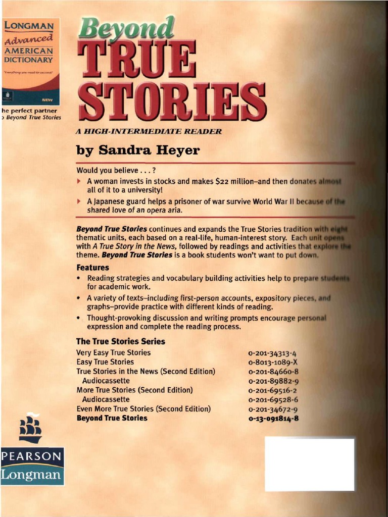Sandra Heyer-Beyond True Stories A High-Intermediate Reader-Pearson ESL ...