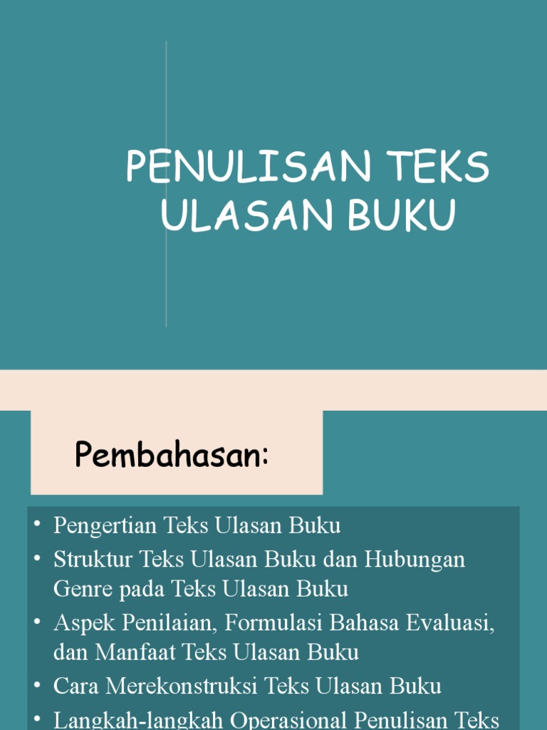 Penulisan Teks Ulasan Buku | PDF