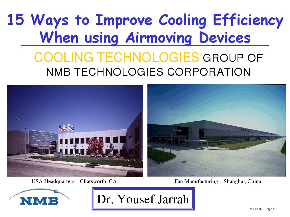 Improve Cooling Efficiency: 15 Tips | PDF