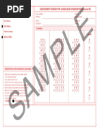 A2 Key For Schools Reading Sample Answer Sheet | PDF
