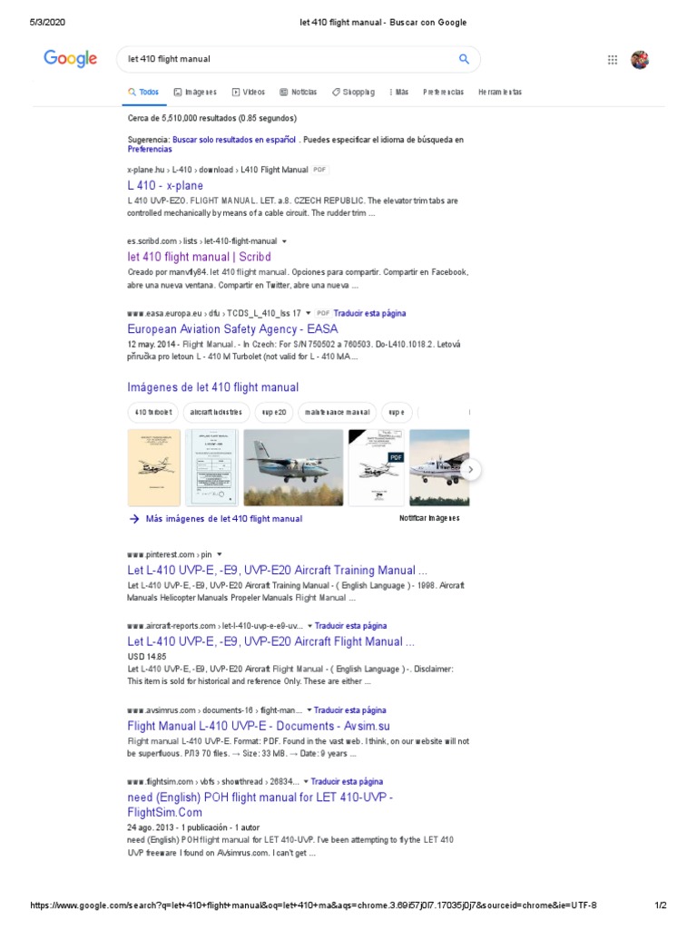 Manual de Vuelo LET L-410 UVP-E | PDF | Negocios