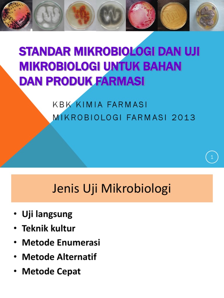 Uji Mikrobiologi Dan Enumerasi Mikroba Pada Sediaan Farmasi | PDF