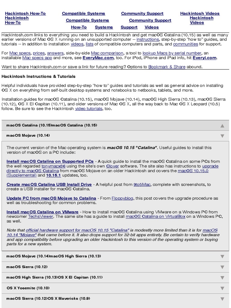Hackintosh Instructions, Hackintosh How To Guides | PDF