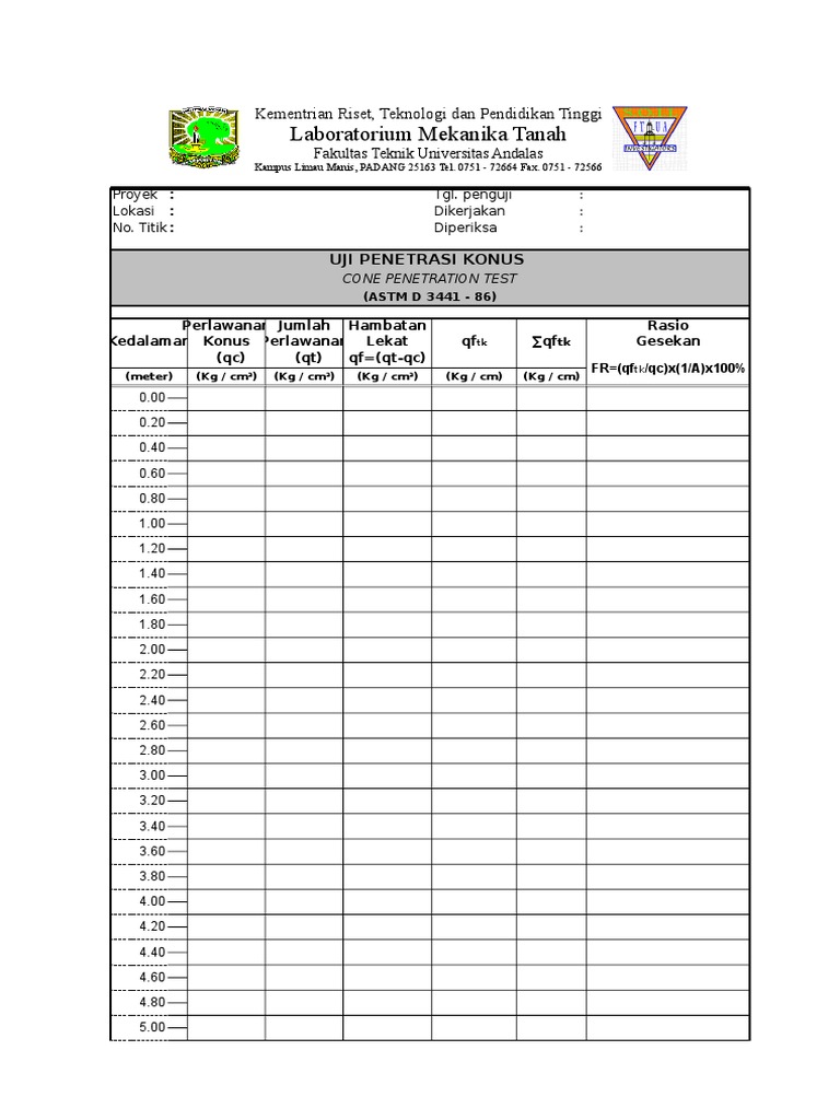 Data Form Pengujian 2018 | PDF