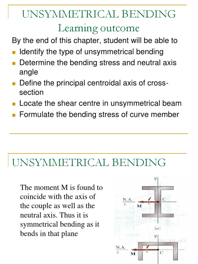 Chapt 1 Unsymmetrical Bending Curve Bar | PDF