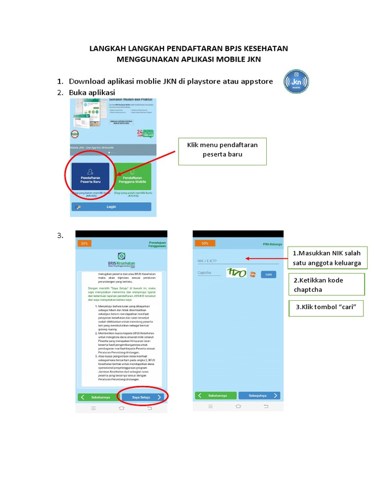 Langkah Langkah MJKN Pendaftaran BPJS Kesehatan | PDF