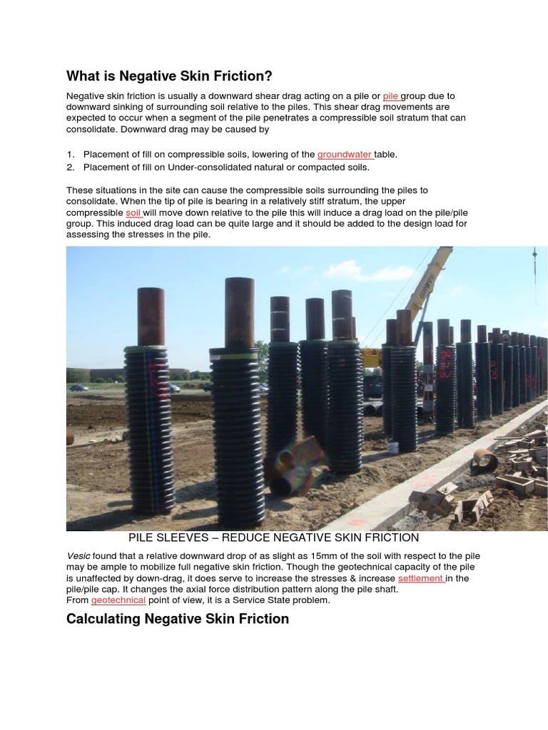 What Is Negative Skin Friction | PDF