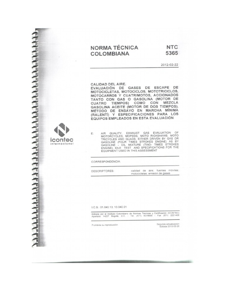 NTC 5365 2012 | PDF