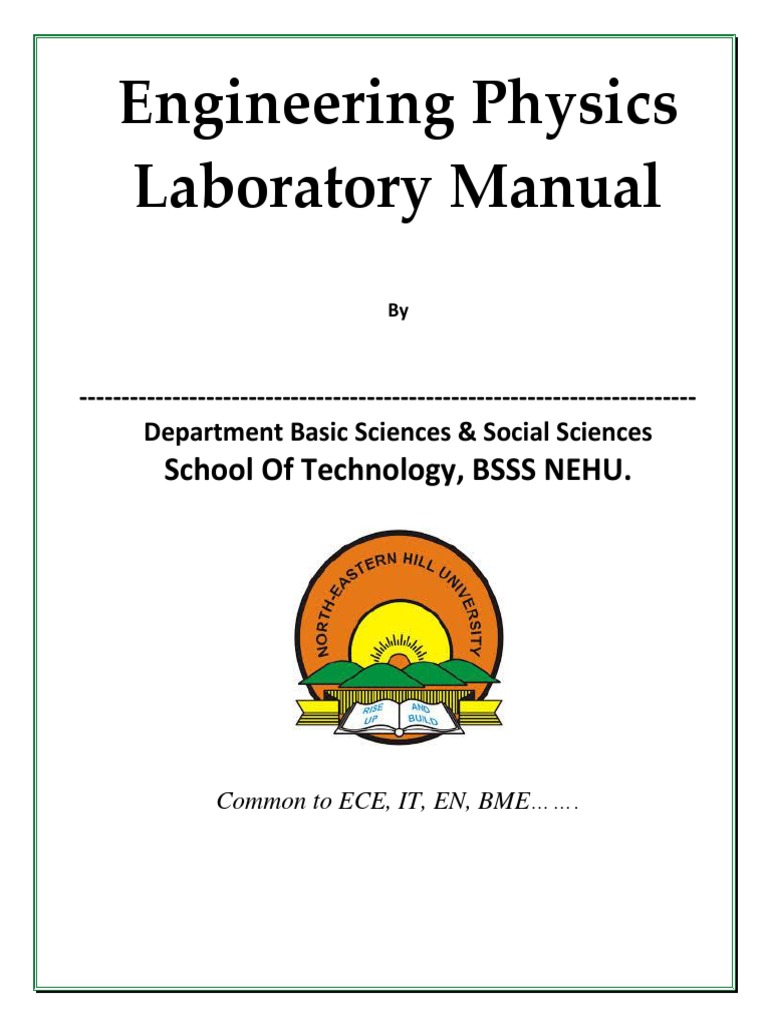 Physicslabmanual | PDF | Science & Mathematics | Technology & Engineering