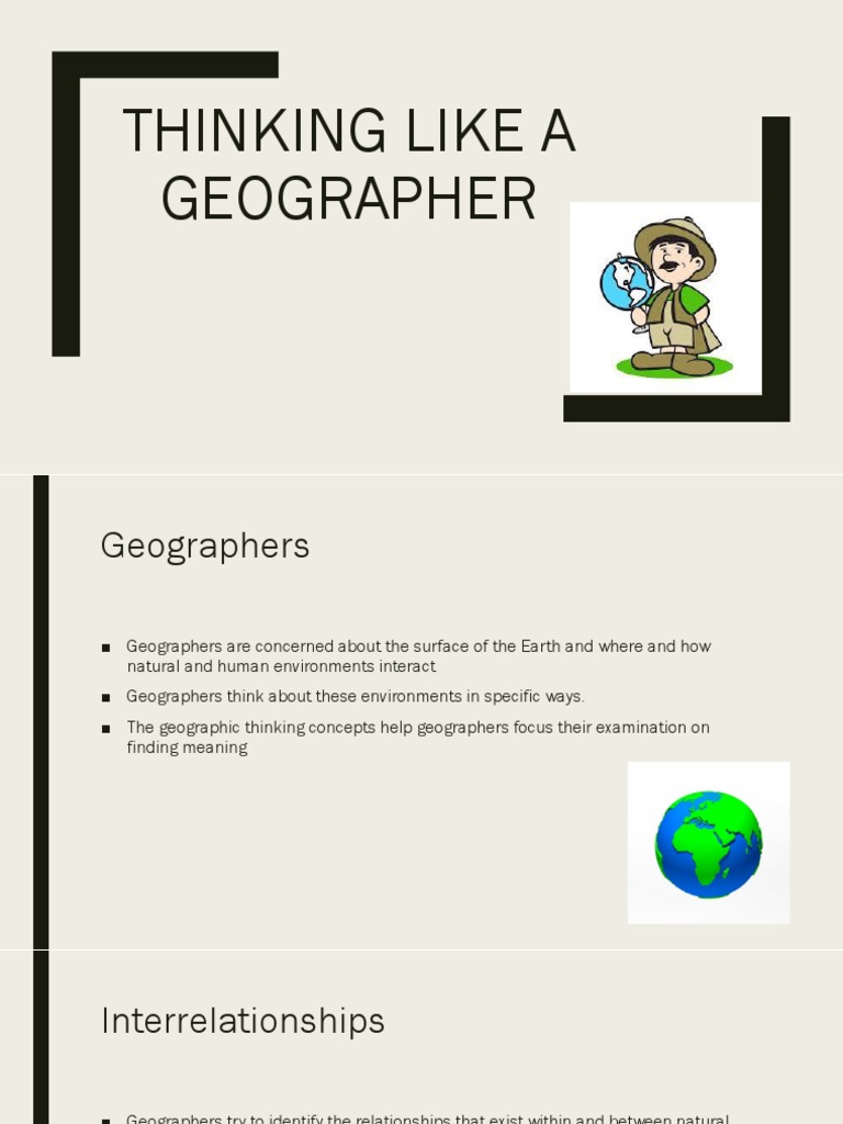 2.1 Thinking Like A Geographer | PDF