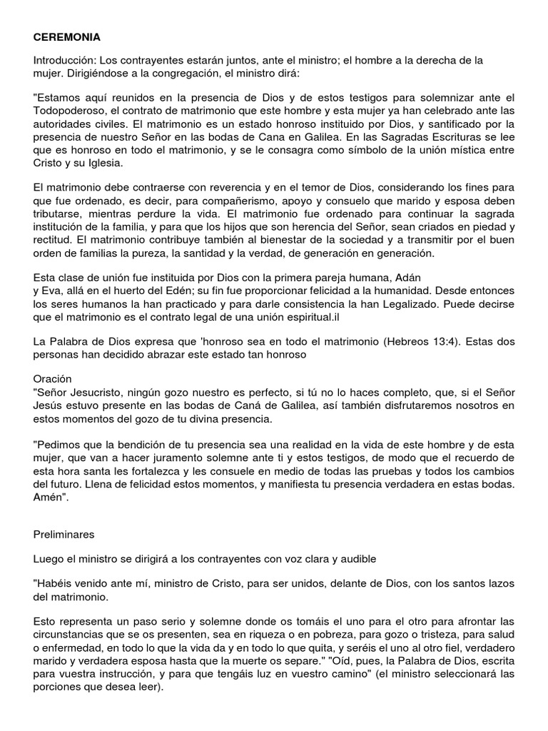 Programa de Bodas | PDF