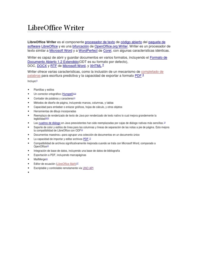 LibreOffice Writer | PDF