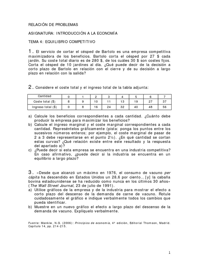 Problemas Tema 4 Intro | PDF