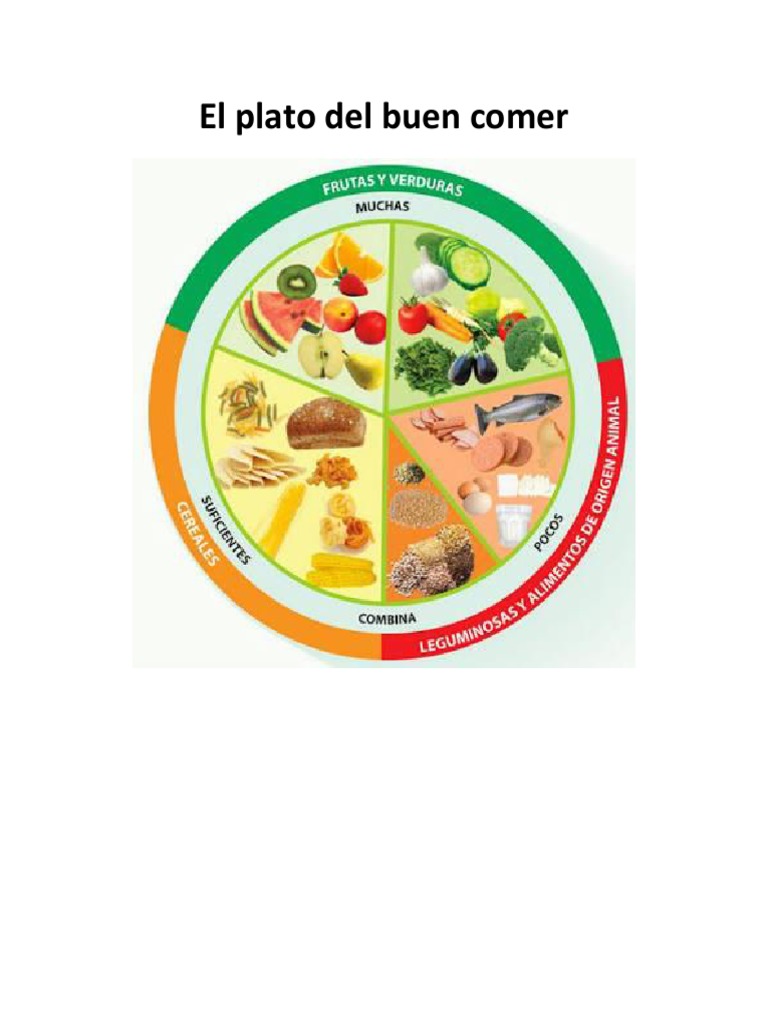 Guía Del Plato Del Buen Comer 2025 Pdf Fibra Dietética Dieta Y