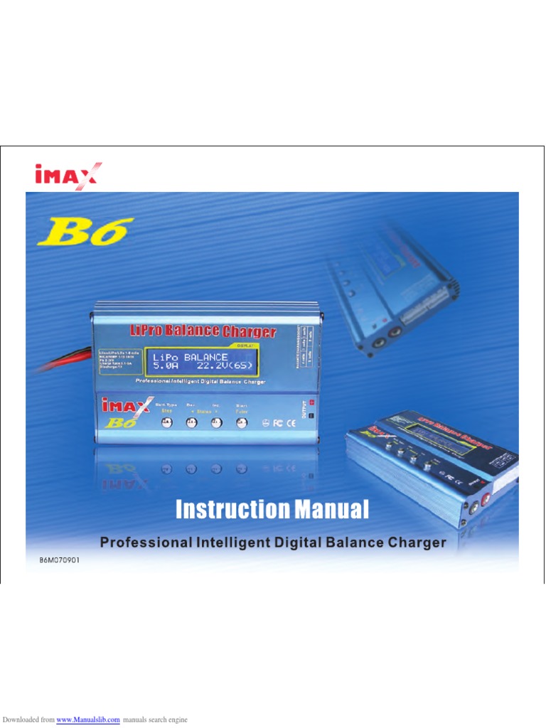 IMAX B6 LiPro Instruction Manual PDF | PDF | Rechargeable Battery ...