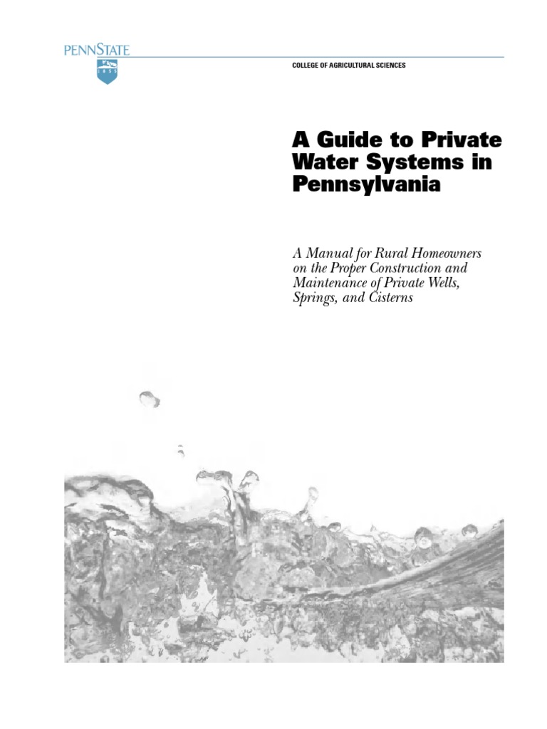 A Guide To Private Water Systems PDF | PDF | Aquifer | Groundwater