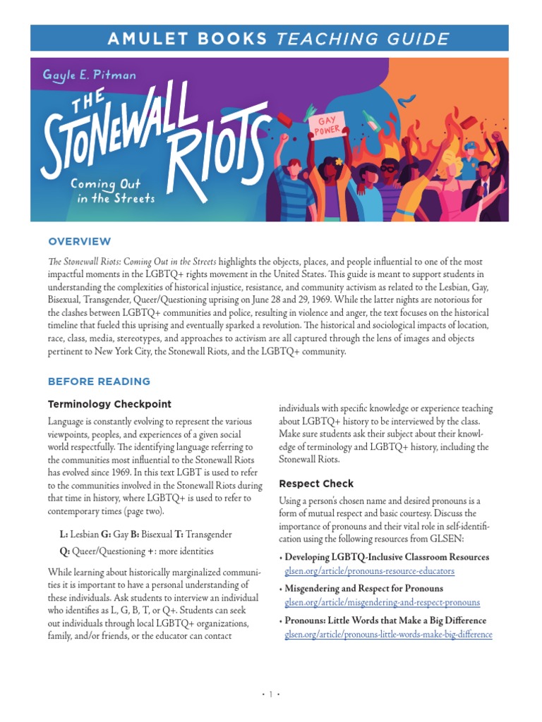 Stonewall Riots Teachers Guide | PDF | Social Science