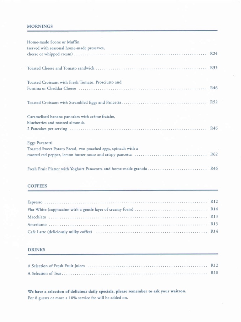 Menu 1 | PDF | Food And Drink Preparation | Western Cuisine