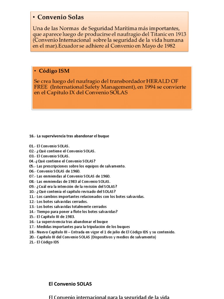 Convenio Solas | PDF