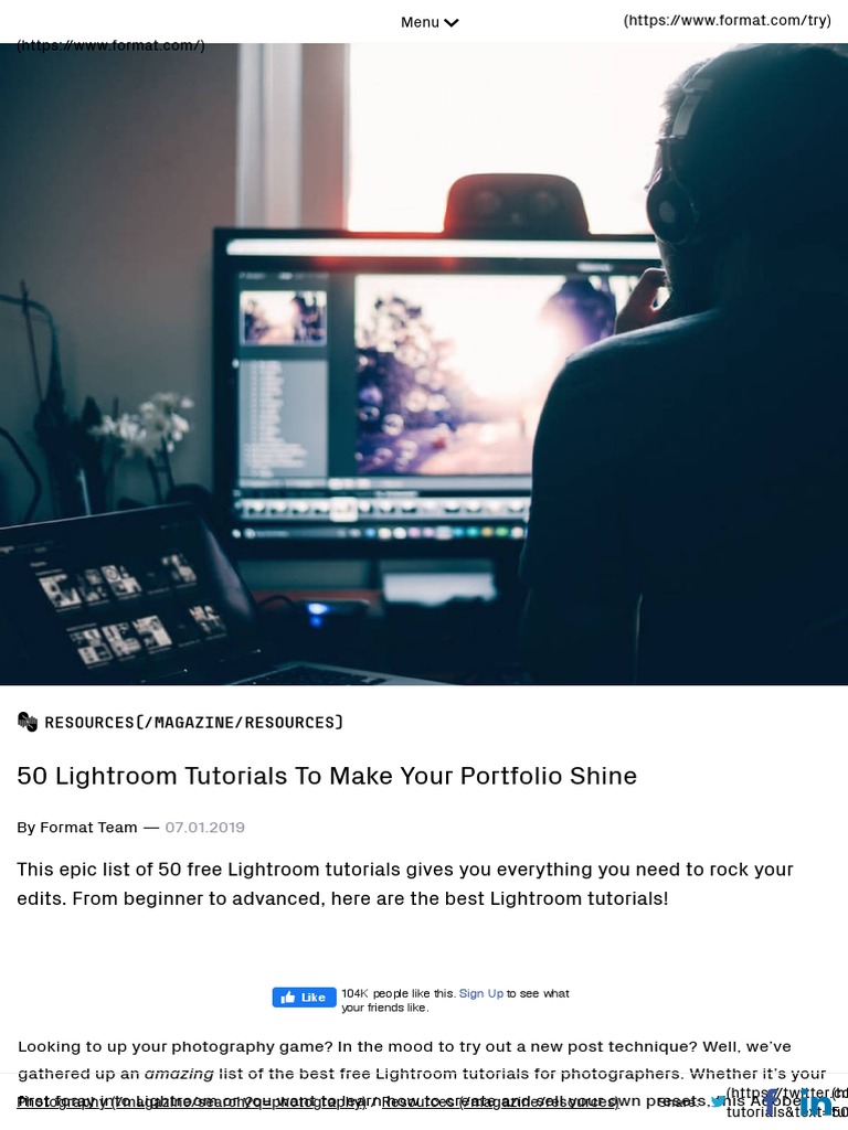 50 Lightroom Tutorials To Make Your Portfolio Shine | PDF | Computers