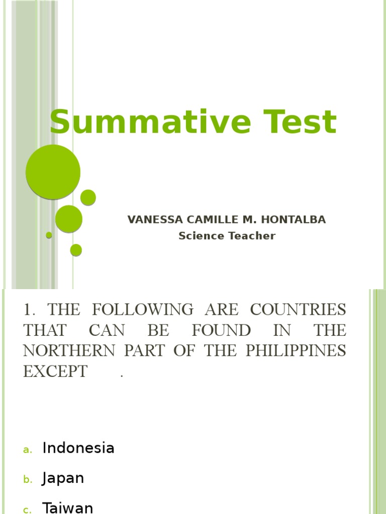 Summative Grade 7. 4th Quarter | PDF | Travel