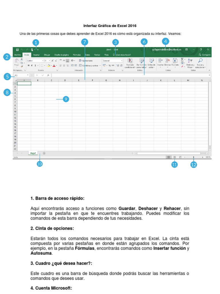 Elementos de Excel 2016 | PDF