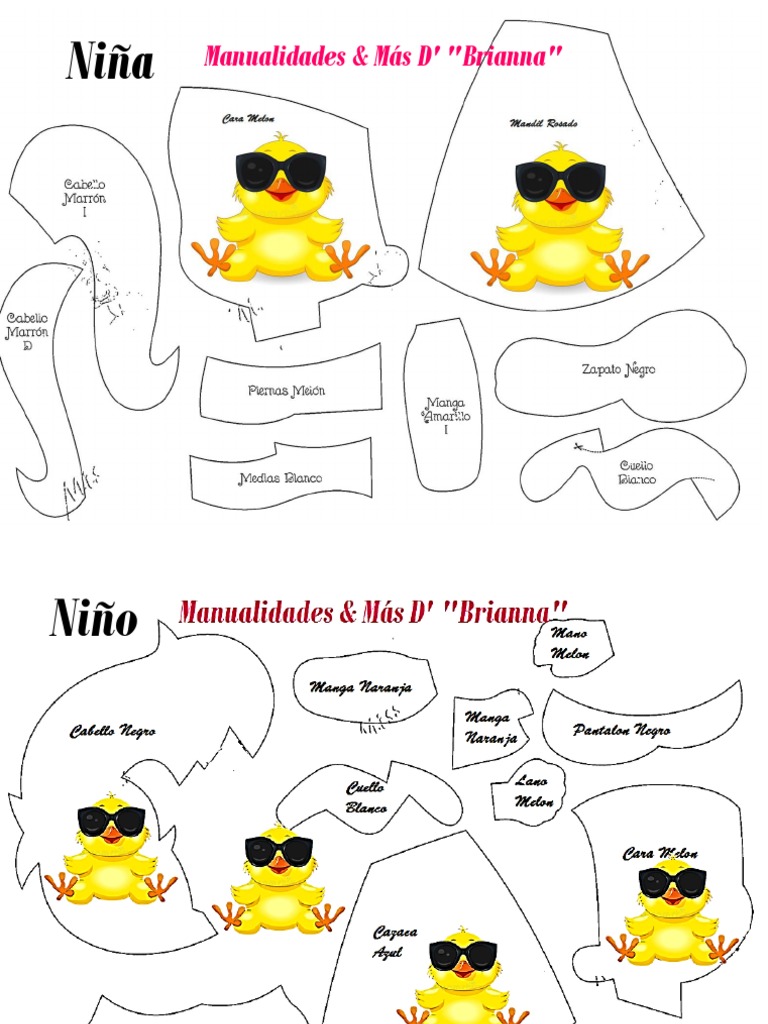 Molde Niño Niña A3 | PDF