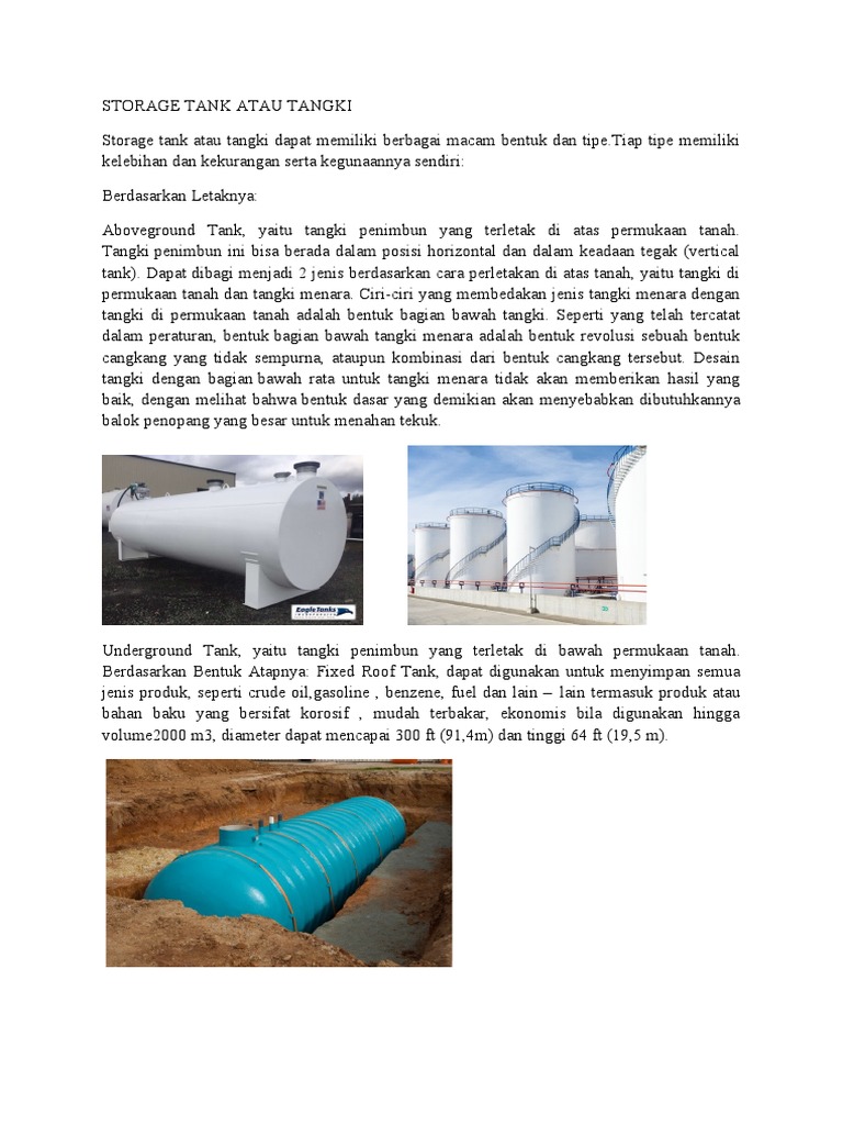 Storage Tank Atau Tangki | PDF | Griya & Taman