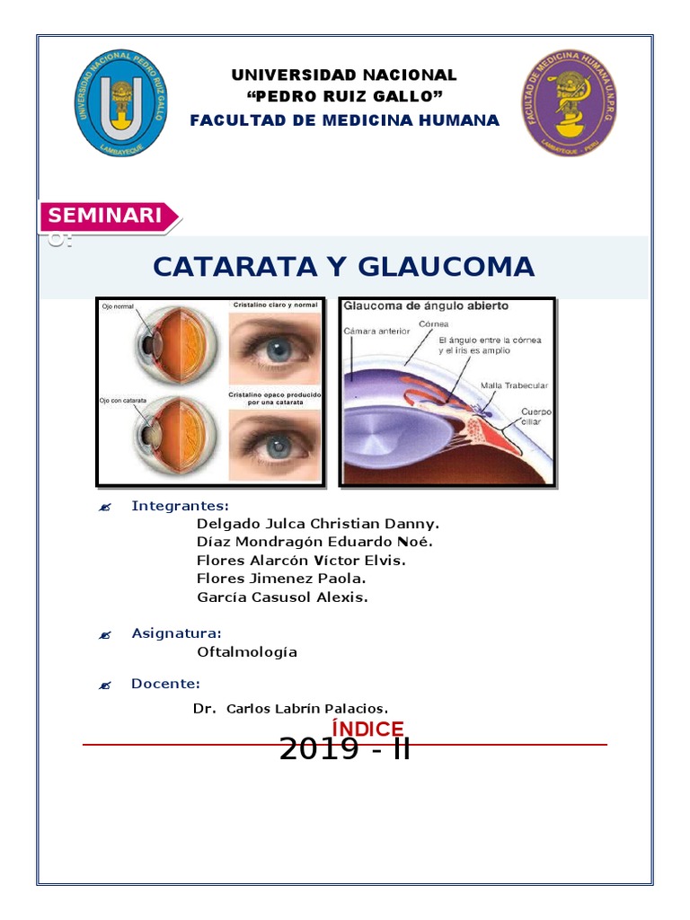 CATARATA Y GLAUCOMA - Final | PDF