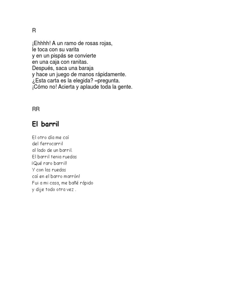 Parrafo Con R y RR | PDF