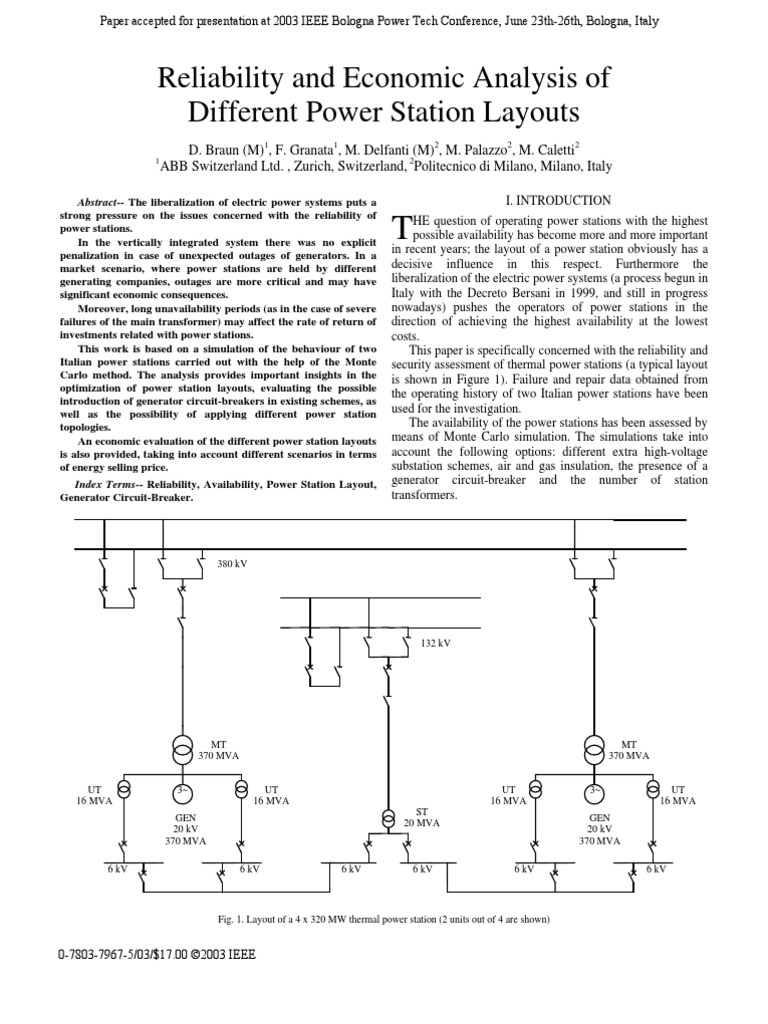 Reliability Analysis | PDF | Electrical Substation | Power Station
