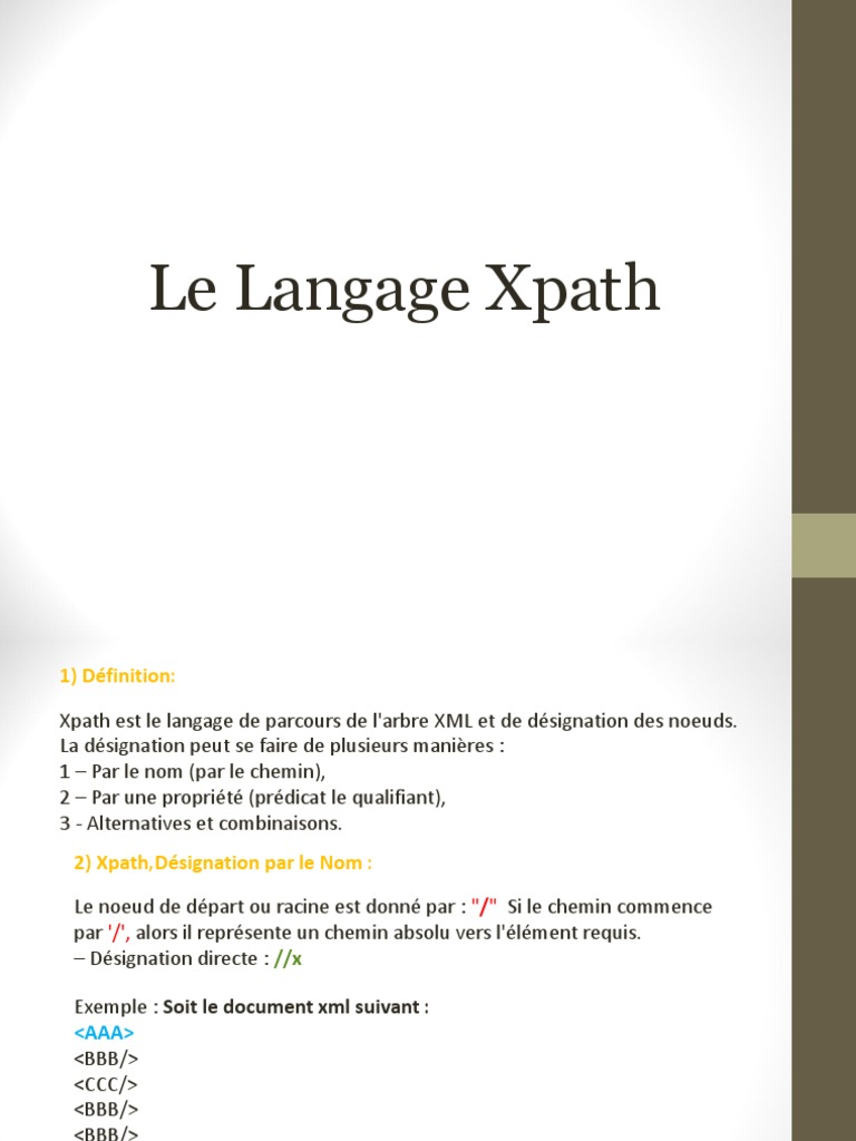 Introduction au Langage Xpath | PDF