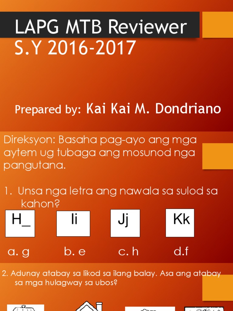 Grade 3 LAPG MTB Reviewer (Hiligaynon-Cebuano) | PDF