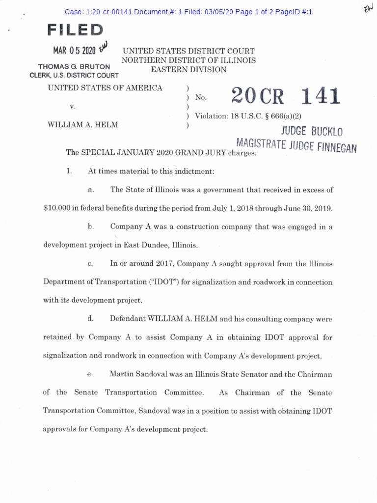 William Helm Indictment | PDF | Politics | Law