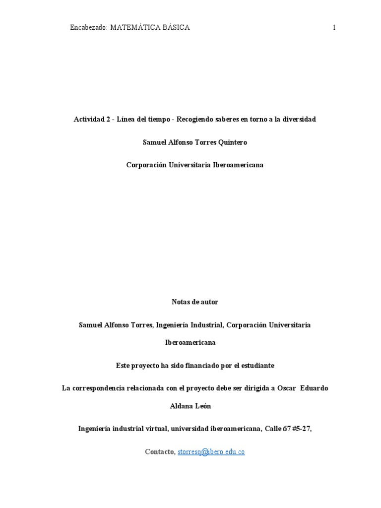 Actividad 2 - Línea Del Tiempo - Recogiendo Saberes en Torno A La ...