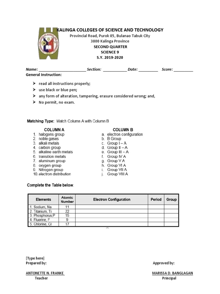 Grade 9 Second Grading Exam2 | PDF