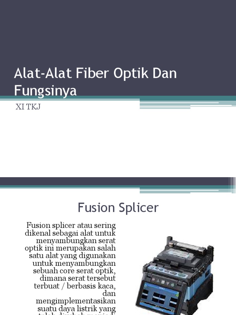 Alat dan Fungsi Fiber Optik | PDF