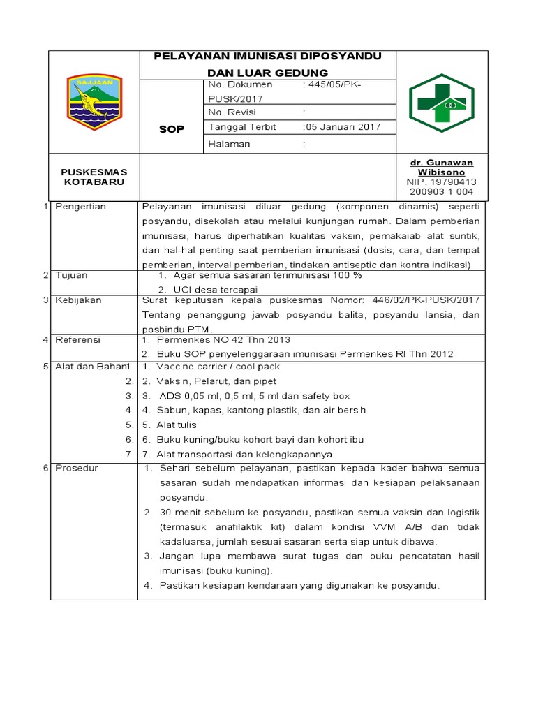 Pelayanan Imunisasi Di Posyandu Dan Luar Gedung | PDF | Sains & Matematika
