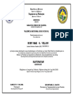 Sample Template For Grade 10 Certificate of Completion | PDF