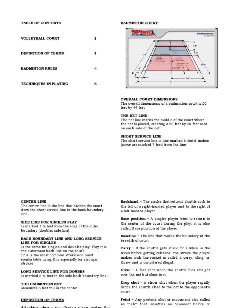 Handbook BADMINTON | PDF