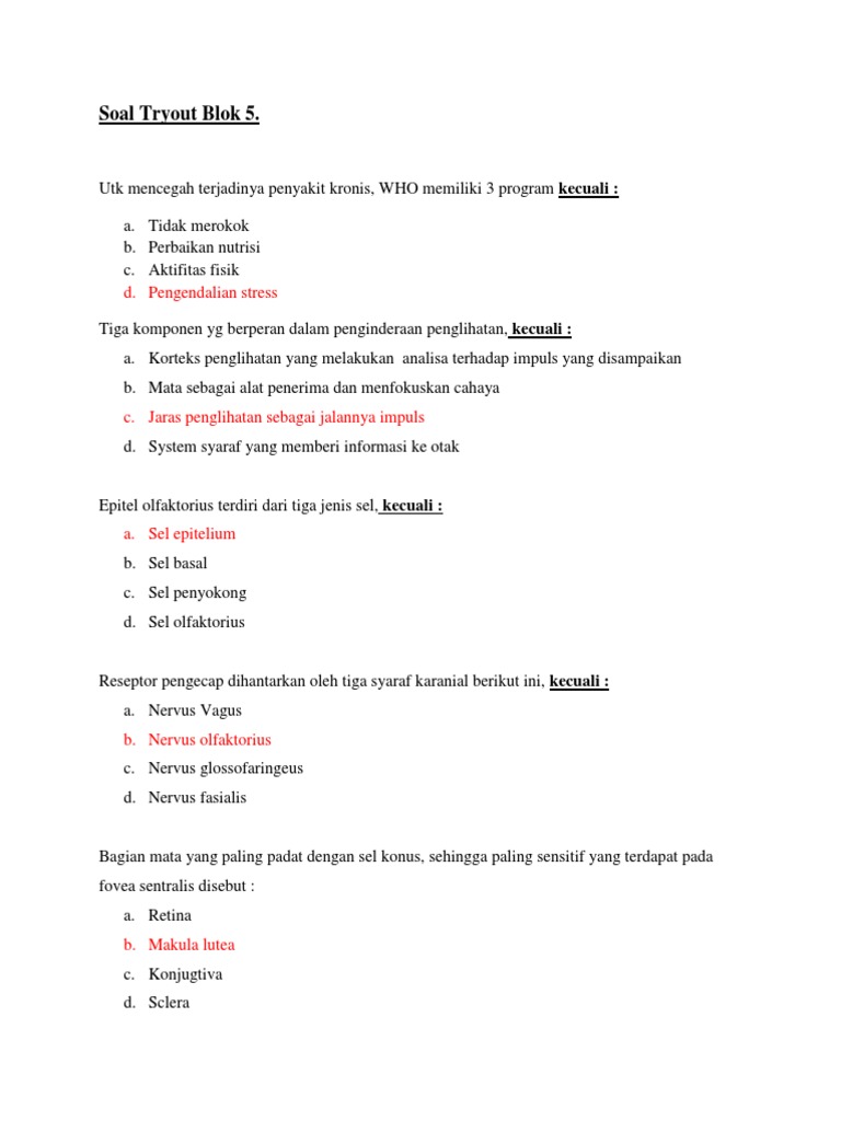 Soal Tryout Blok 5 | PDF | Sains & Matematika
