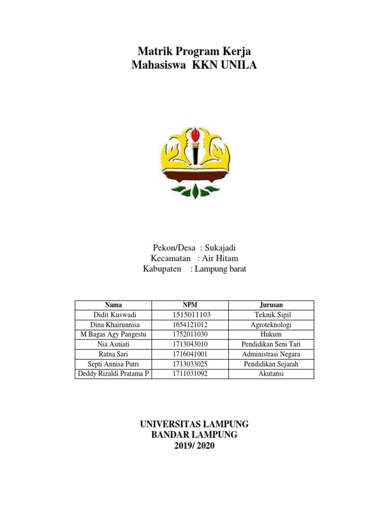 Matrik Program Kerja | PDF
