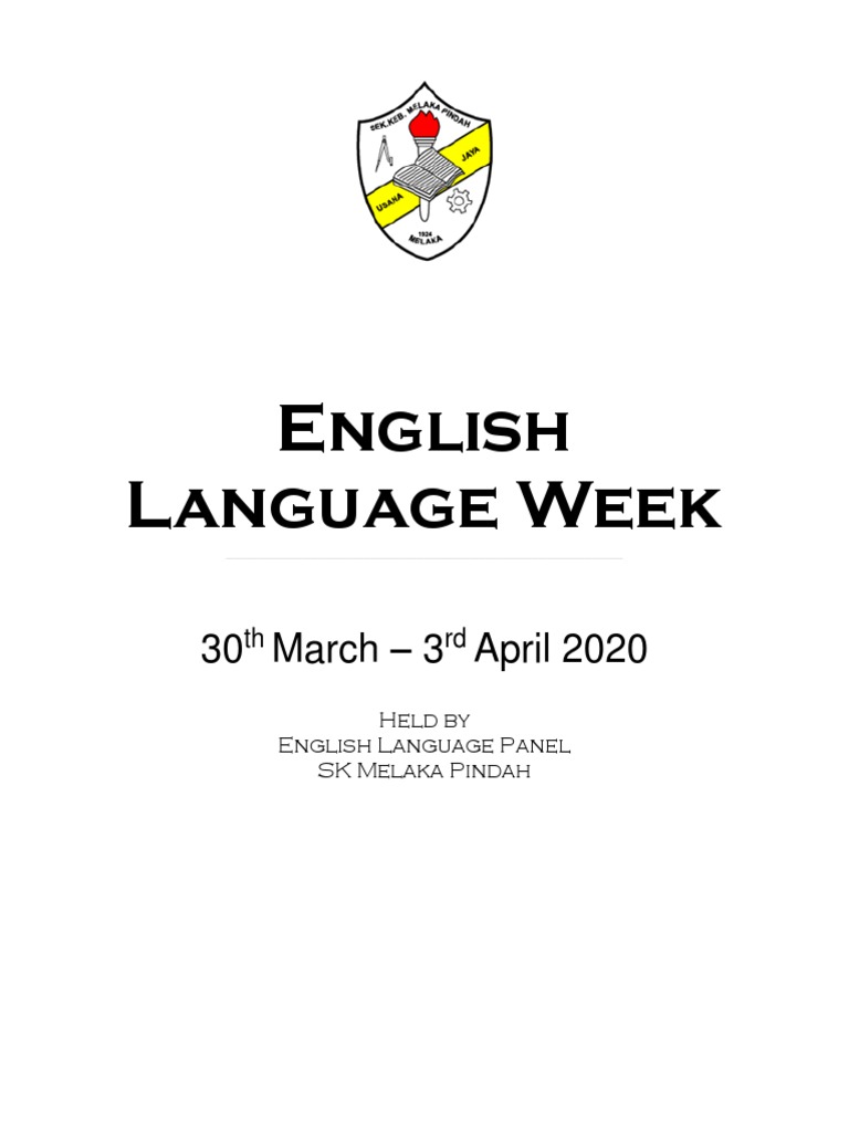 English Week Paperwork | PDF