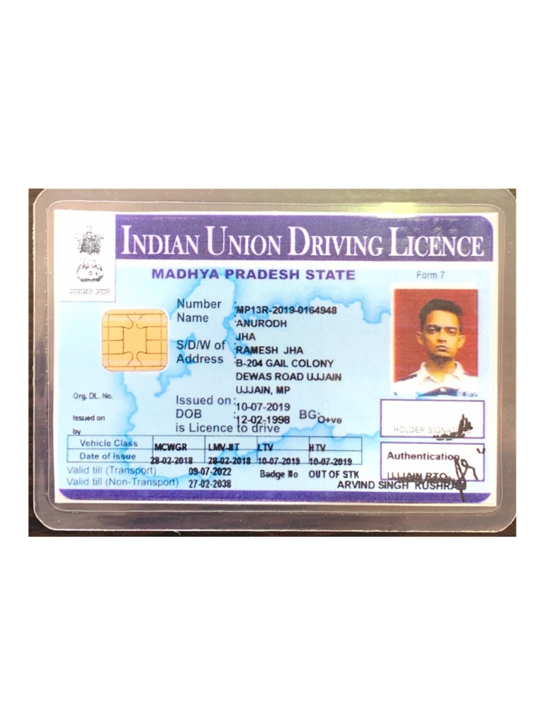 Indian Union Driving Licence PDF | PDF