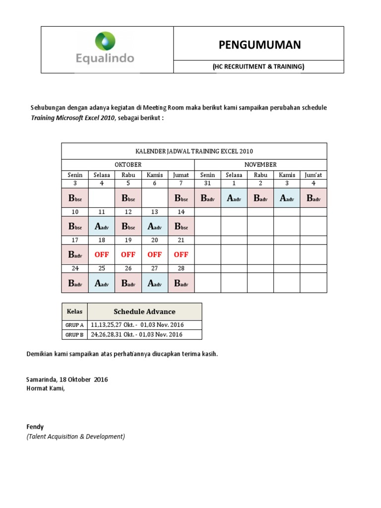 Surat Internal Memorandum 4 | PDF