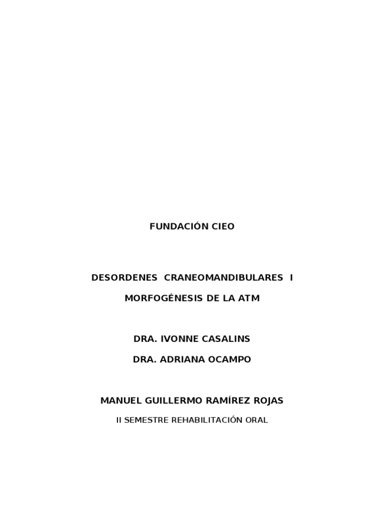 Morfogénesis Atm. | PDF | Articulación | Cartílago