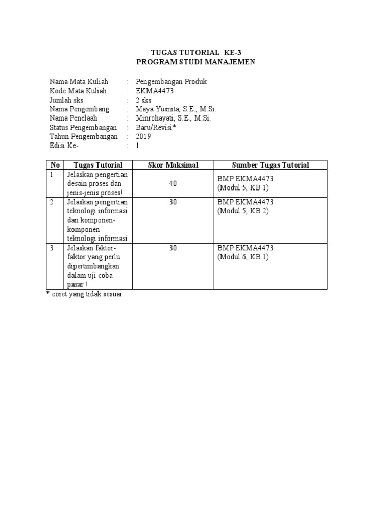 TUGAS 3 Pengembangan Produk | PDF | Komputer | Teknologi & Rekayasa