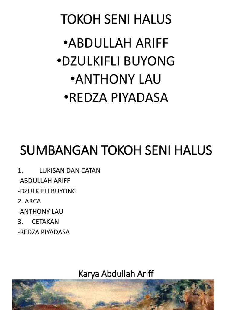 Tokoh Seni Halus | PDF