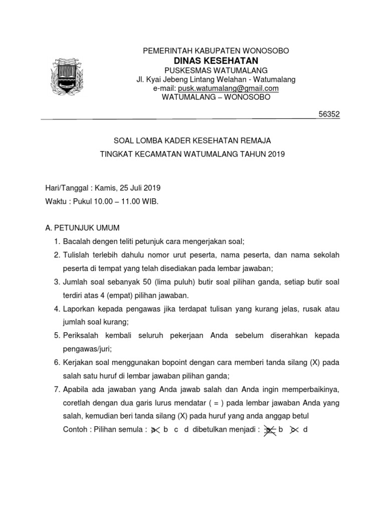 Soal LCC KKR SMP Dan Sma 2019 | PDF