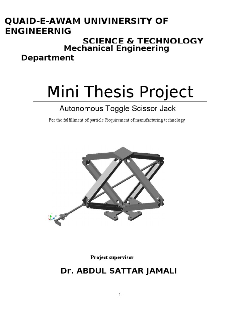 DAutonomous Toggle Scissor Jack | PDF | Screw | Transmission (Mechanics)